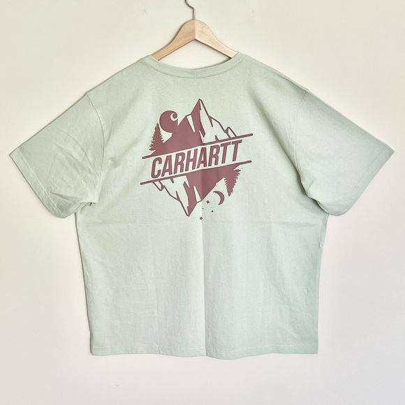 Carhartt | Shirts | New Carhartt Mountain Graphic Limestone Pocket T ...